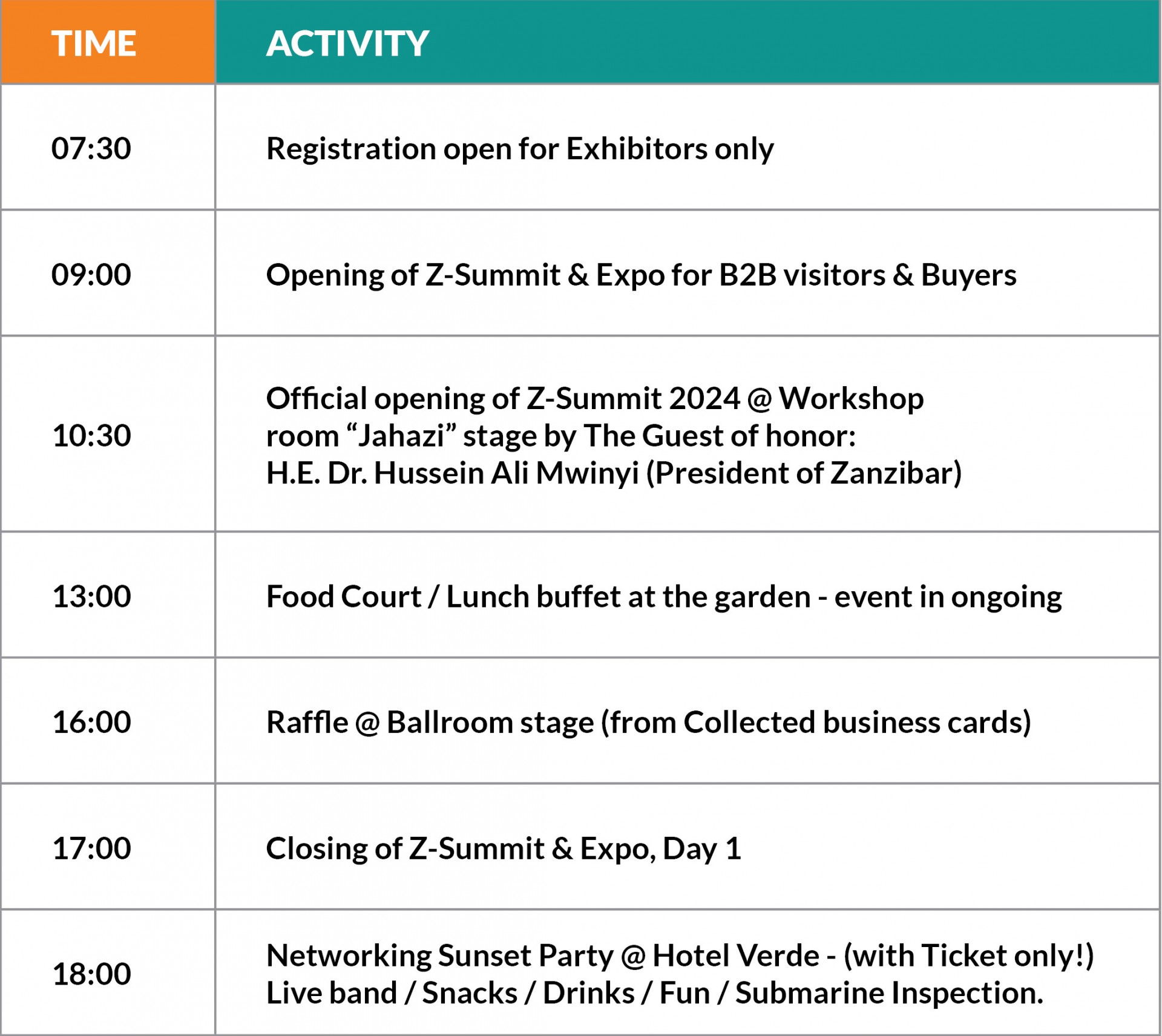 Event Program – The Z-Summit